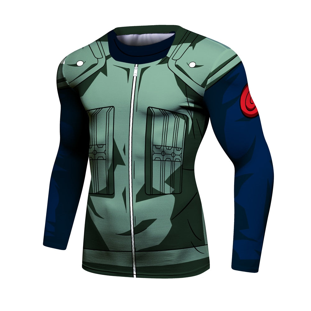 Naruto 'Kakashi' Elite Long Sleeve Compression Rash Guard — HeroCompression