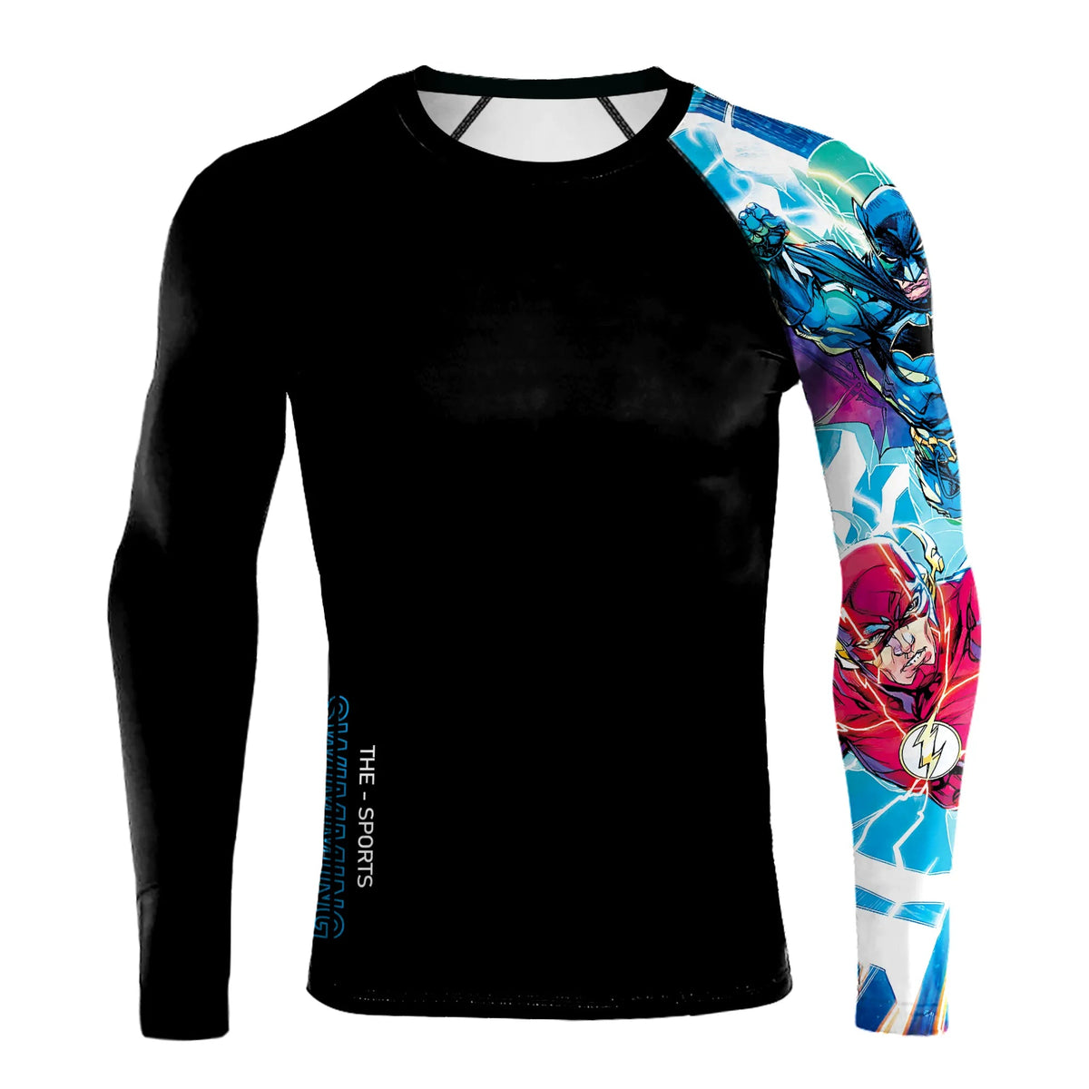 Justice League 'Batman v Flash' Long Sleeve Compression Rashguard ...