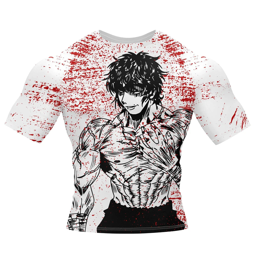 Baki The Grappler Short Sleeve Compression Rashguard — HeroCompression