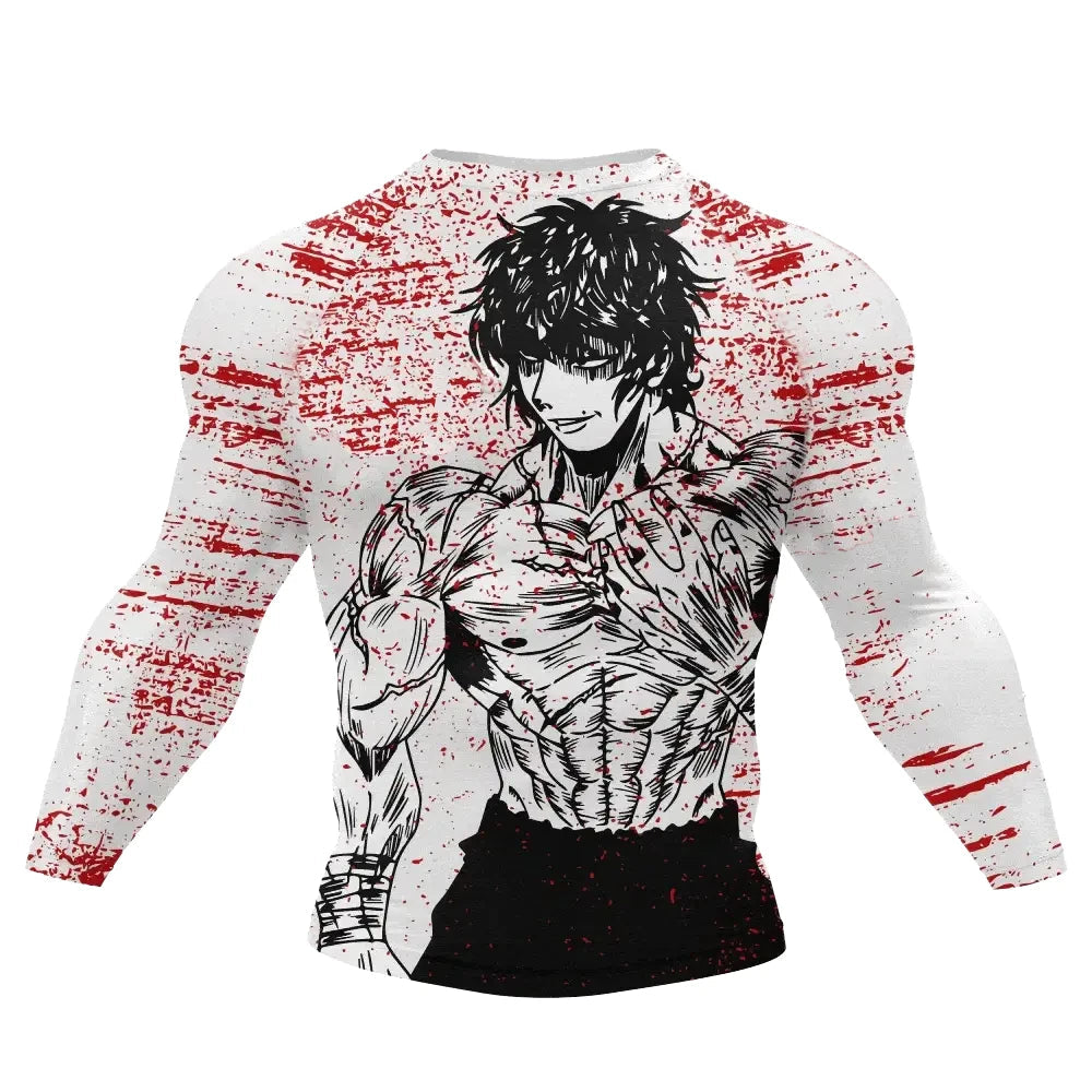 Baki The Grappler Long Sleeve Compression Rashguard — HeroCompression