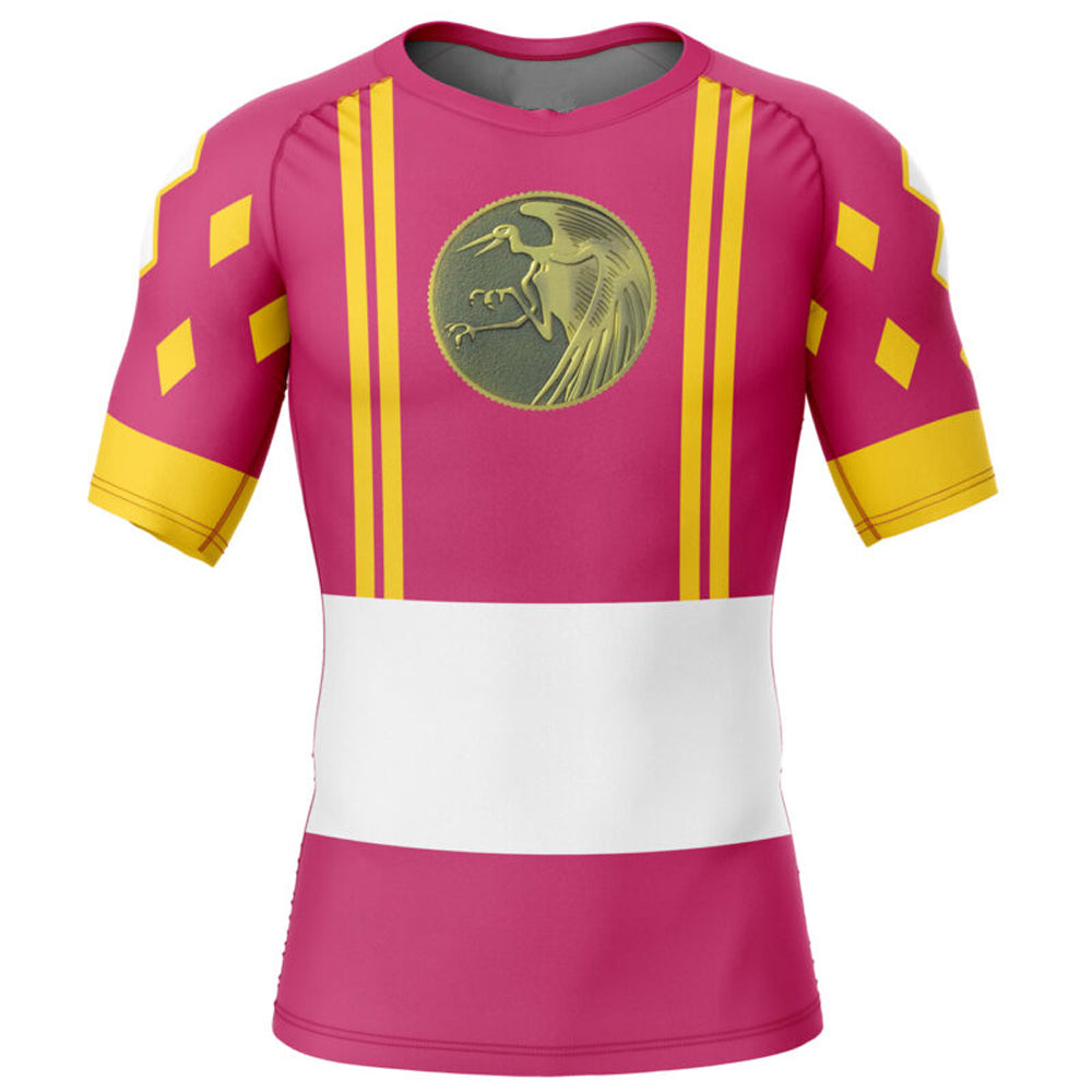 Power Rangers 'Pink Ranger | Crane | Ninjetti' Short Sleeve Compressio ...