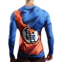 Goku Battle Damaged Dragon Ball Z Compression Long Sleeve Rash Guard ...