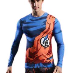 Goku Battle Damaged Dragon Ball Z Compression Long Sleeve Rash Guard ...