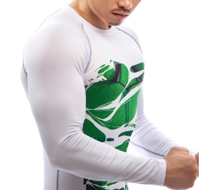 Incredible Hulk "Hero Revealed Comic" Long Sleeve Compression Rash ...