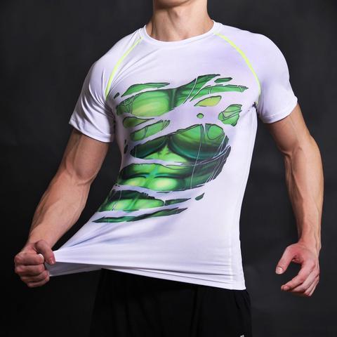 Incredible Hulk "Hero Revealed" Short Sleeve Compression Rash Guard ...