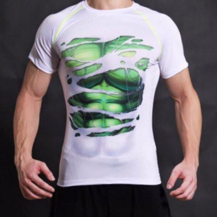 Incredible Hulk "Hero Revealed" Short Sleeve Compression Rash Guard ...