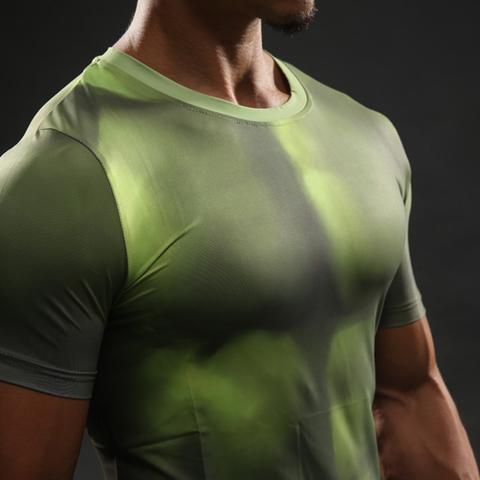 Incredible Hulk "Too Late" Short Sleeve Compression Shirt | RashGuard ...