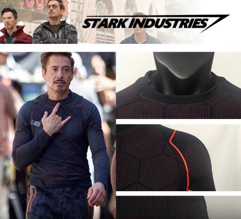 Iron Man 'Stark Industries' Premium Compression Rash Guard ...