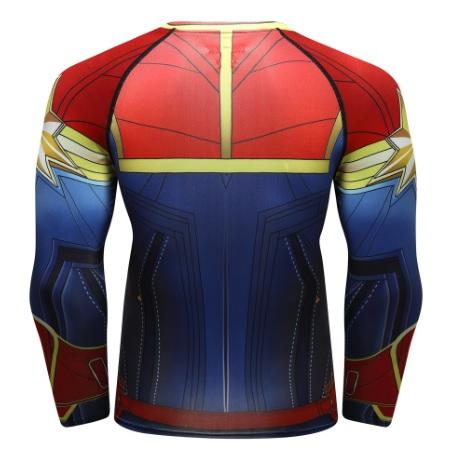 Men's Captain Marvel Premium Compression Short Sleeve Rashguard ...
