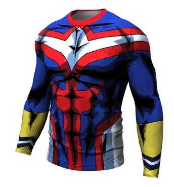 My Hero Academia 'All Might' Long Sleeve Compression RashGuard ...