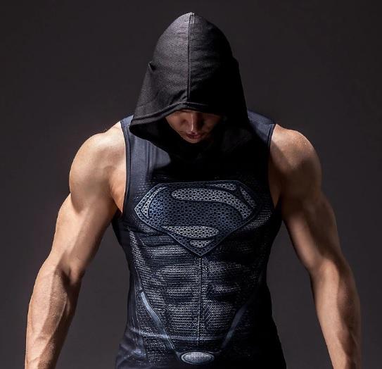 Superman "Reign Of Superman" Hooded Compression Tank Top — HeroCompression