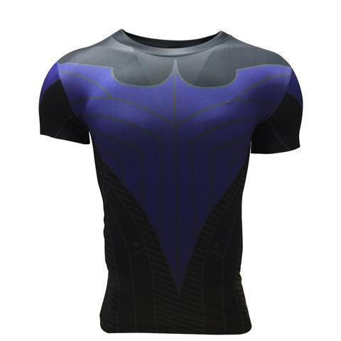 Batman Nightwing Blue Short Sleeve Rashguard | RashGuardStore.com ...