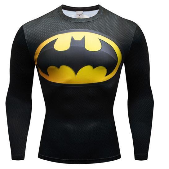 Batman 'Tim Burton' Premium Dri-Fit Long Sleeve Rash Guard ...