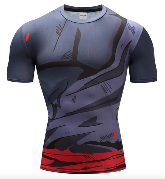 Gohan Super Saiyan Battle Damaged Dragon Ball Z Compression Rash Guard ...