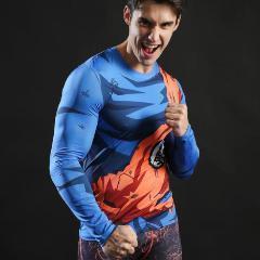 Goku Battle Damaged Dragon Ball Z Compression Rash Guard ...