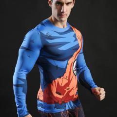 Goku Battle Damaged Dragon Ball Z Compression Rash Guard ...