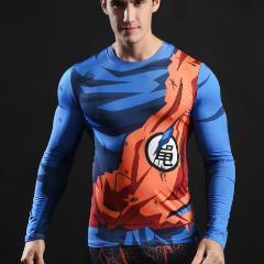 Goku Battle Damaged Dragon Ball Z Compression Rash Guard ...