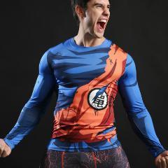Goku Battle Damaged Dragon Ball Z Compression Rash Guard ...