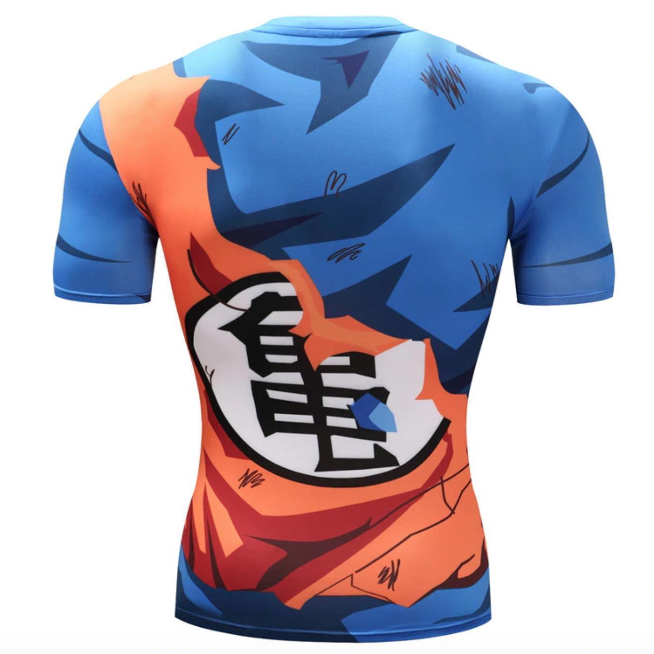 Goku Battle Damaged Dragon Ball Z Compression Rash Guard ...