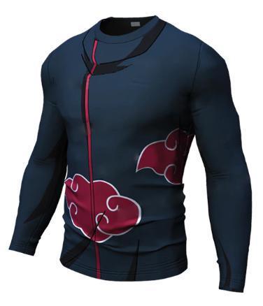 Naruto 'Akatsuki' Long Sleeve Premium Compression Rashguard ...