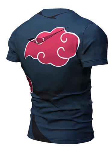 Naruto 'Akatsuki' Short Sleeve Premium Compression Rash Guard ...