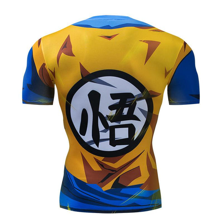 Super Saiyan Goku Dragon Ball Z Short Sleeve Compression Rashguard ...