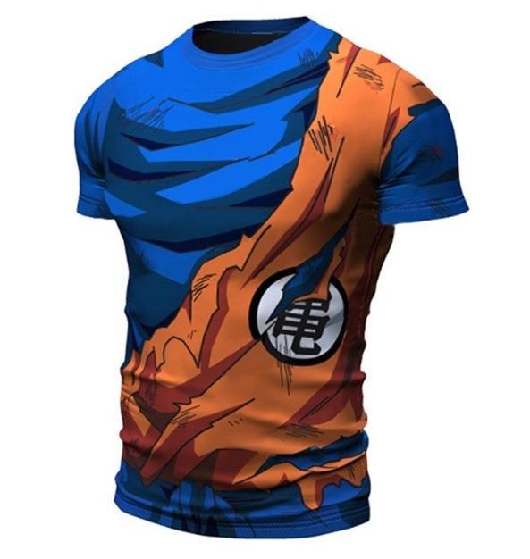 Son Goku Battle Damaged Dragon Ball Z Compression Rash Guard ...