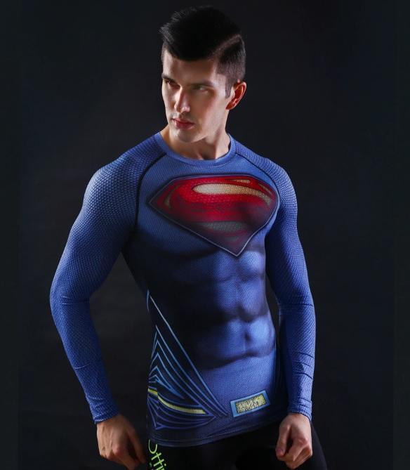 Superman "Man Of Steel" Compression Long Sleeve Rashguard — HeroCompression