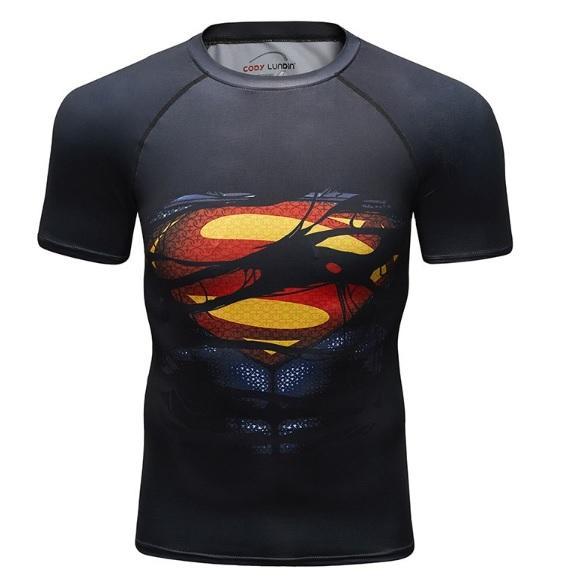 Superman Metropolis "Hero Revealed' Compression Short Sleeve Rashguard ...