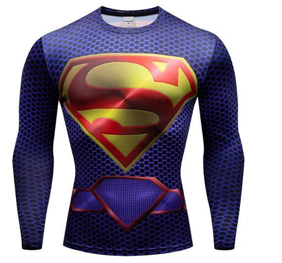 Superman "New 52" Premium Dri-Fit Long Sleeve Rashguard — HeroCompression
