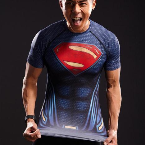 Superman "Young Justice" Compression Short Sleeve Rashguard ...