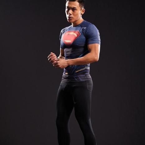 Superman "Young Justice" Compression Short Sleeve Rashguard ...