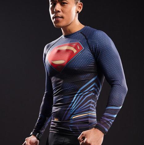 Superman "Young Justice" Long Sleeve Compression Rashguard ...