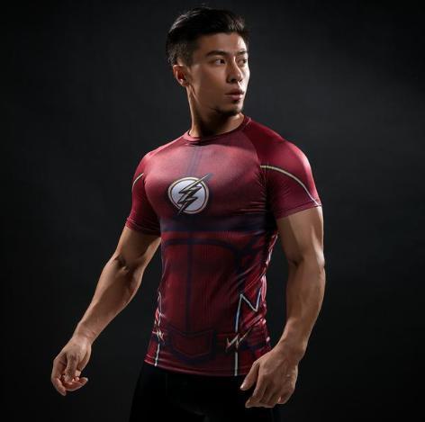 The Flash 'Classic' Compression Short Sleeve Rash Guard — HeroCompression