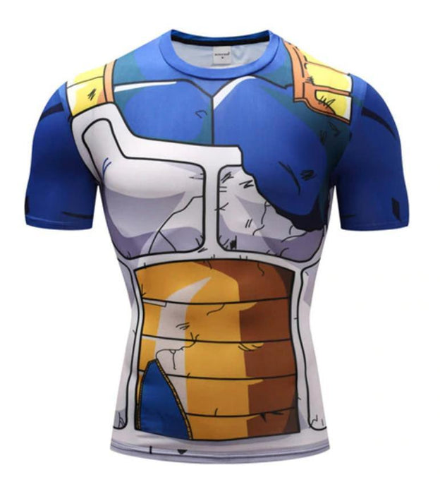 Vegeta Battle Damaged Armor Dragon Ball Z Compression Rash Guard ...