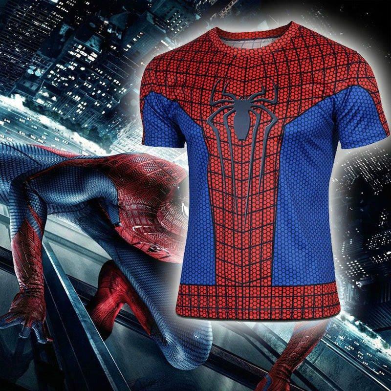 Spider Man "Spider Man 2" Compression Short Sleeve Rash Guard ...